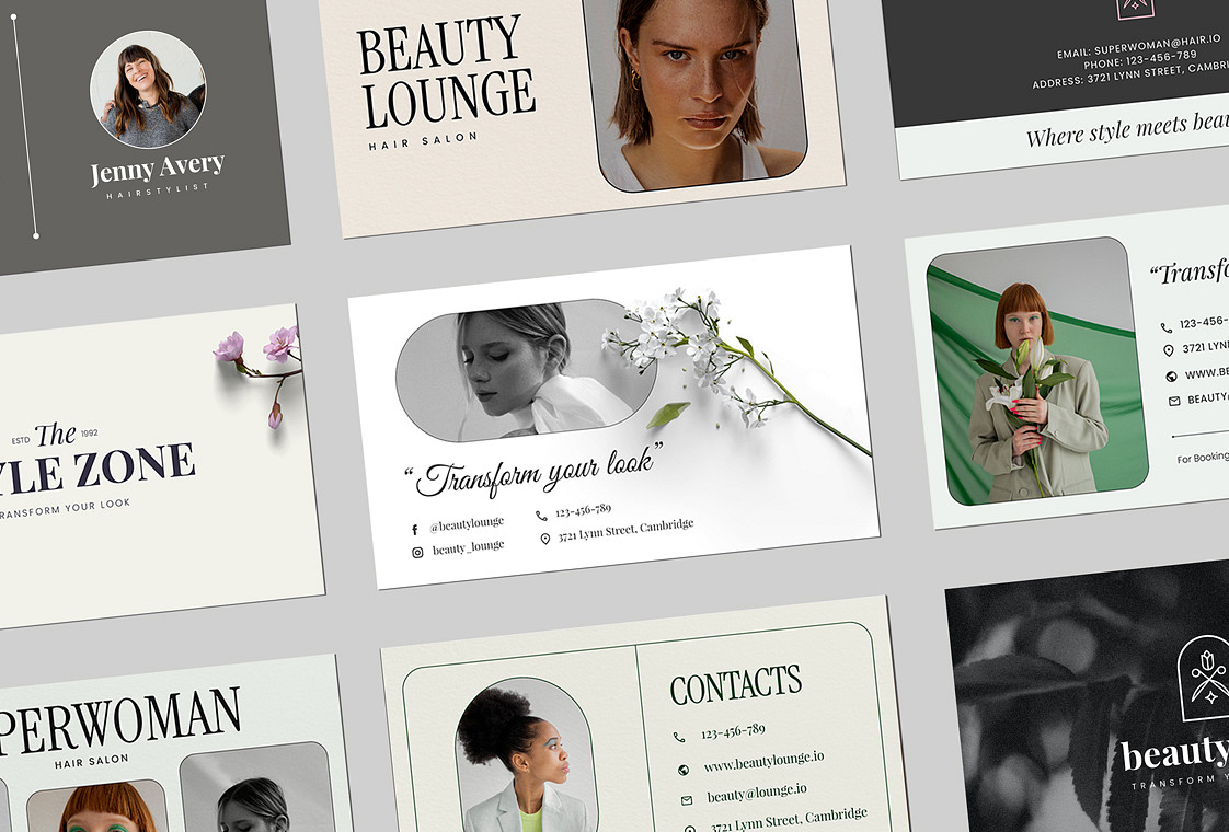 Hair Salon Business Cards | Renderforest