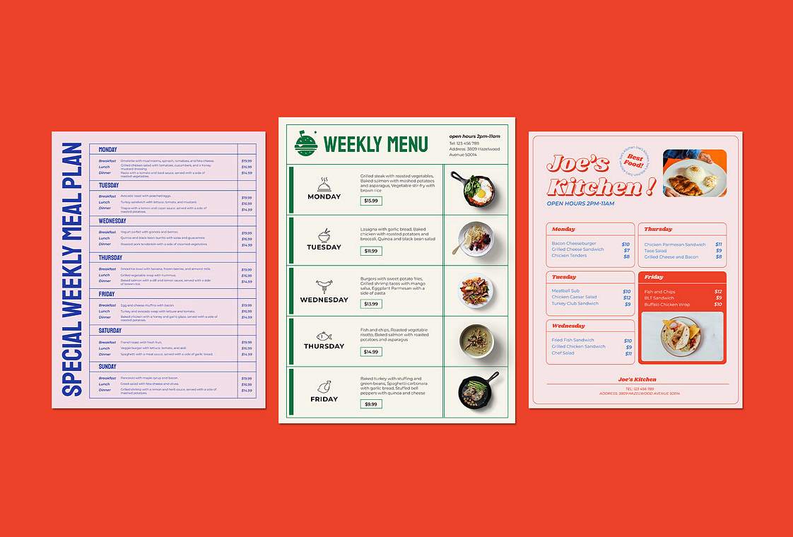 Taste of the Week Menu Templates | Renderforest