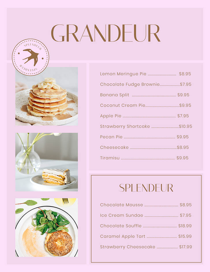 Trendy Cafe Menu Templates | Renderforest