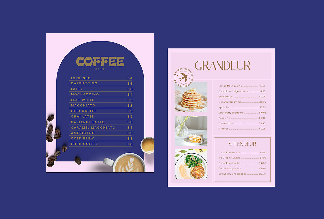 Trendy Cafe Menu Templates | Renderforest