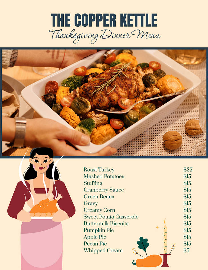 Thanksgiving Menu Templates | Renderforest