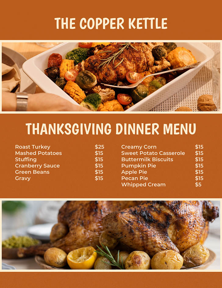 Thanksgiving Menu Templates | Renderforest