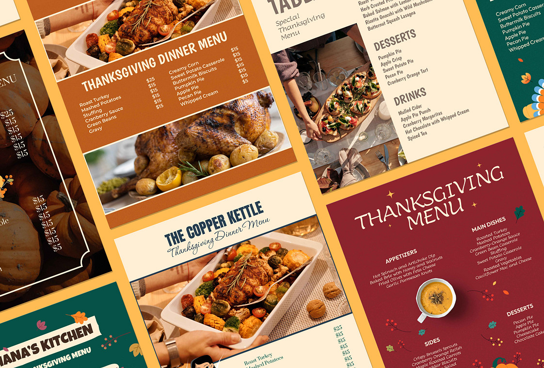 Thanksgiving Menu Templates | Renderforest