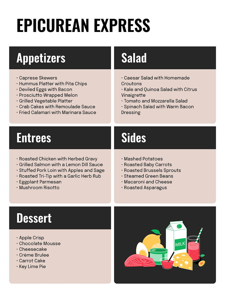 Catering Company Menu Templates | Renderforest