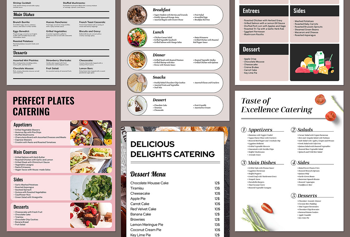 Catering Company Menu Templates | Renderforest