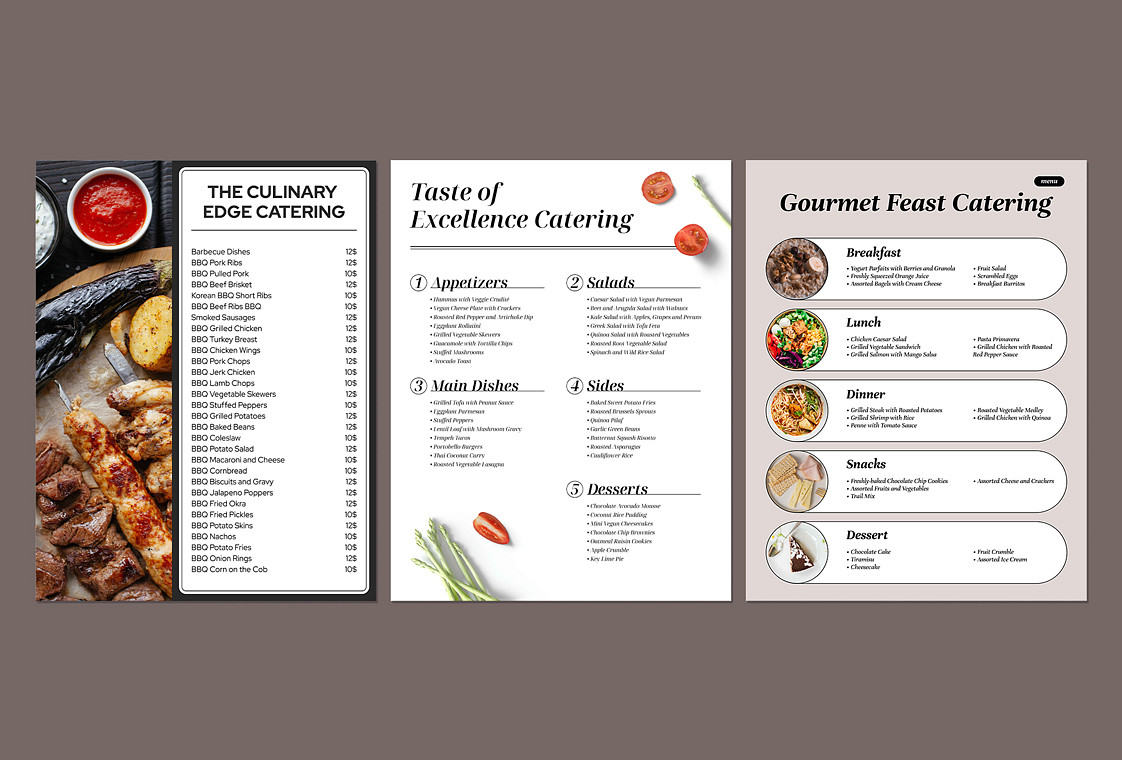 Catering Company Menu Templates | Renderforest