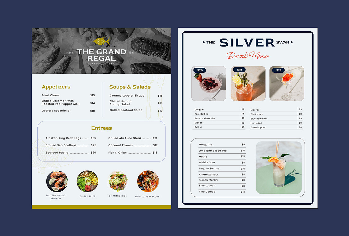 Elegant Restaurant Menu Templates | Renderforest