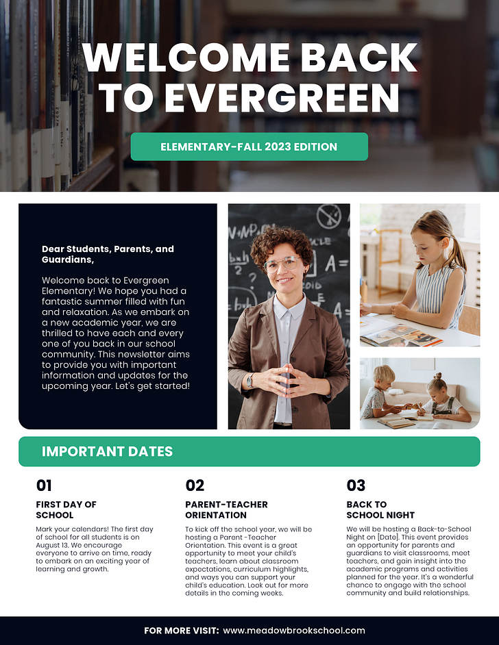 Colorful Classroom Newsletters | Renderforest