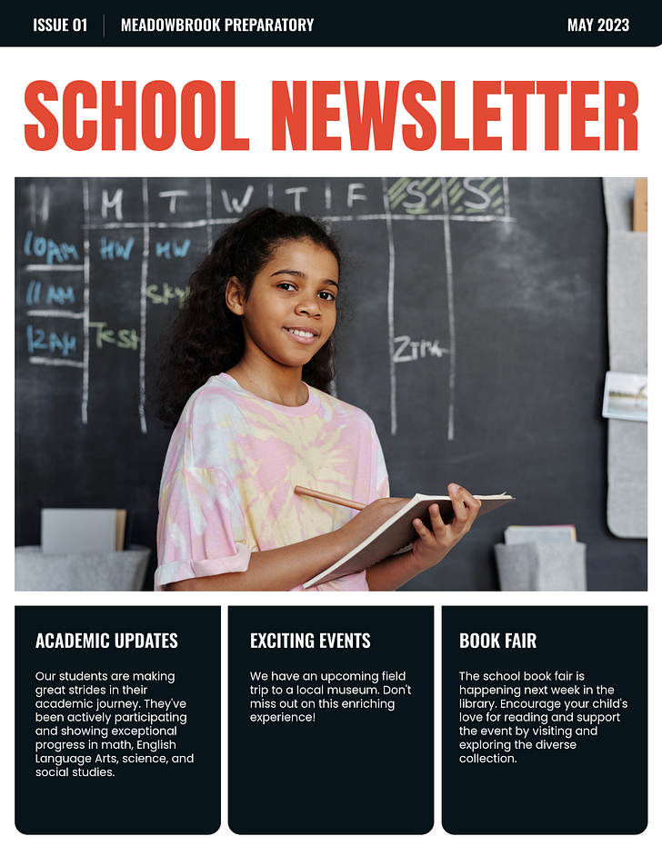 Colorful Classroom Newsletters | Renderforest