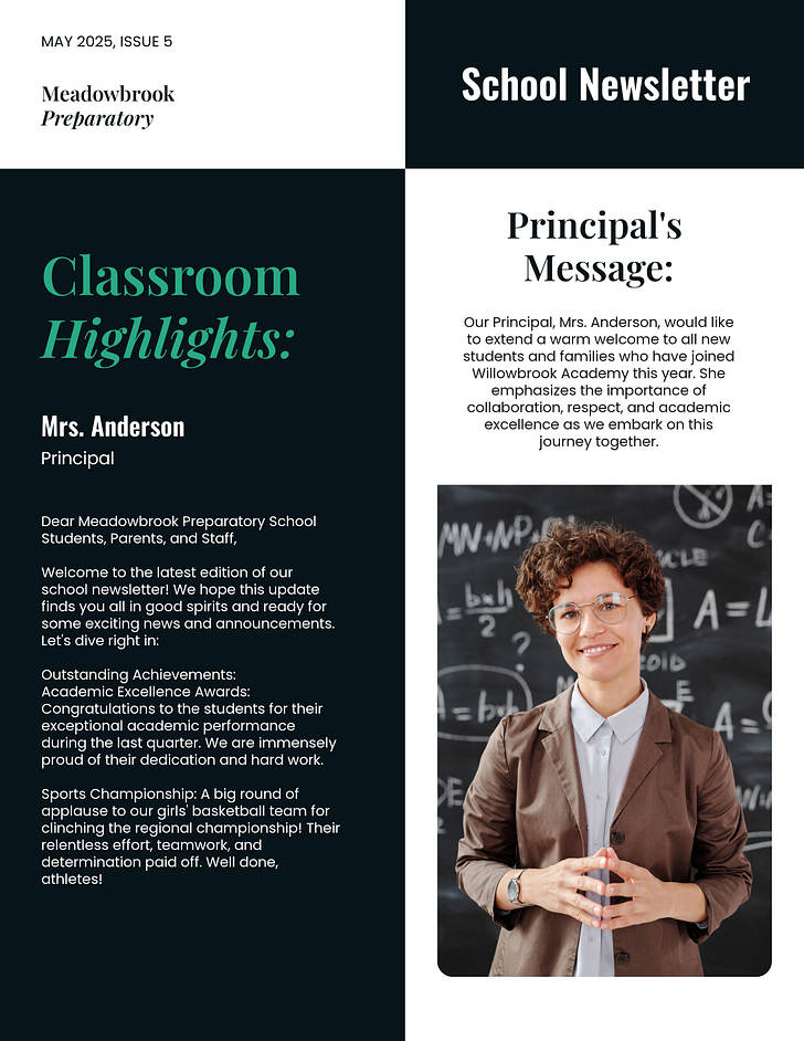 Colorful Classroom Newsletters | Renderforest