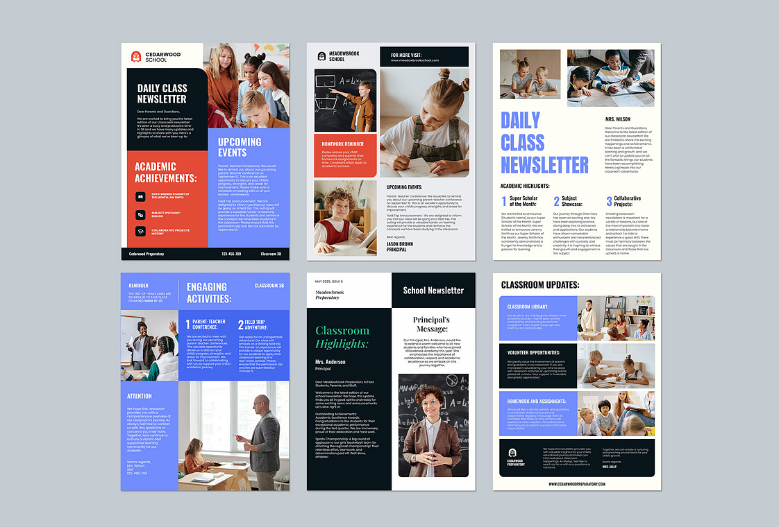 Colorful Classroom Newsletters | Renderforest