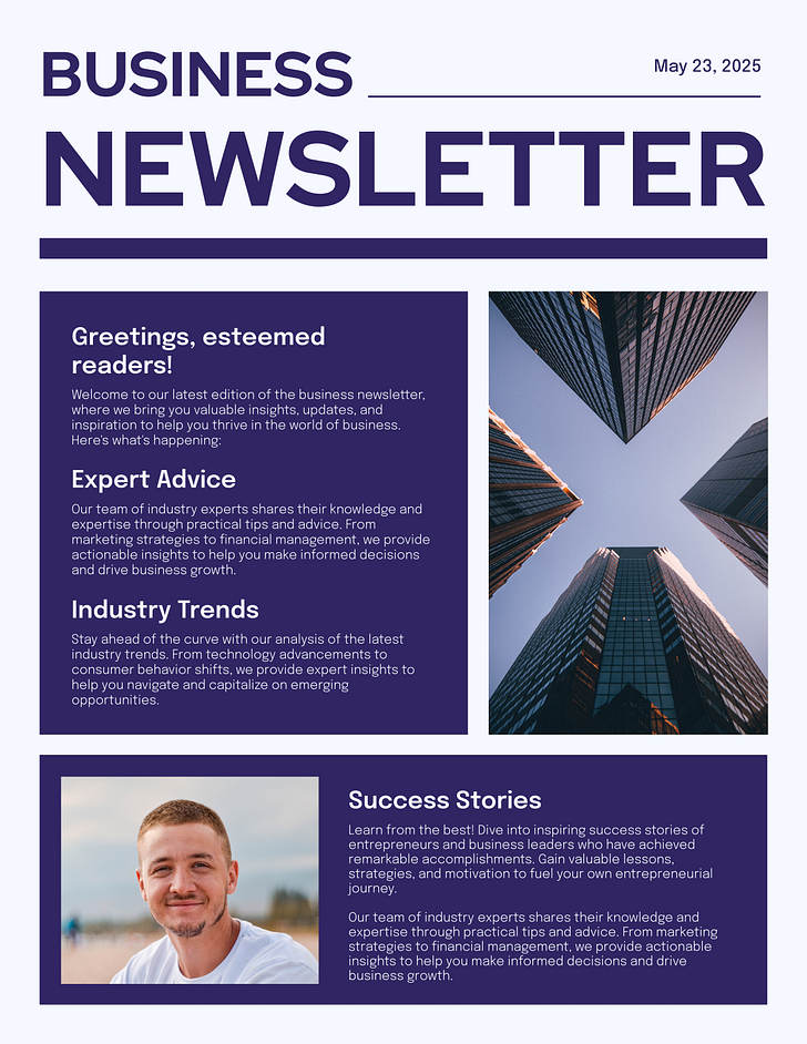 Newsletter Design Variety Templates | Renderforest