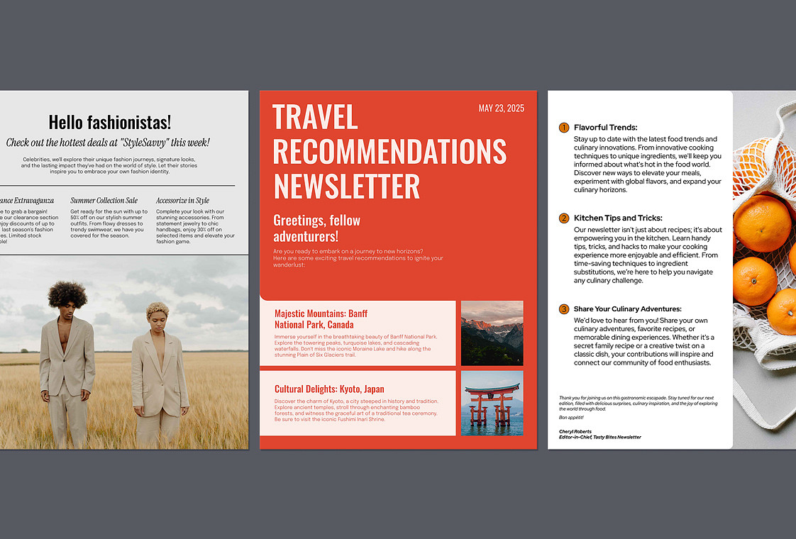 Newsletter Design Variety Templates | Renderforest
