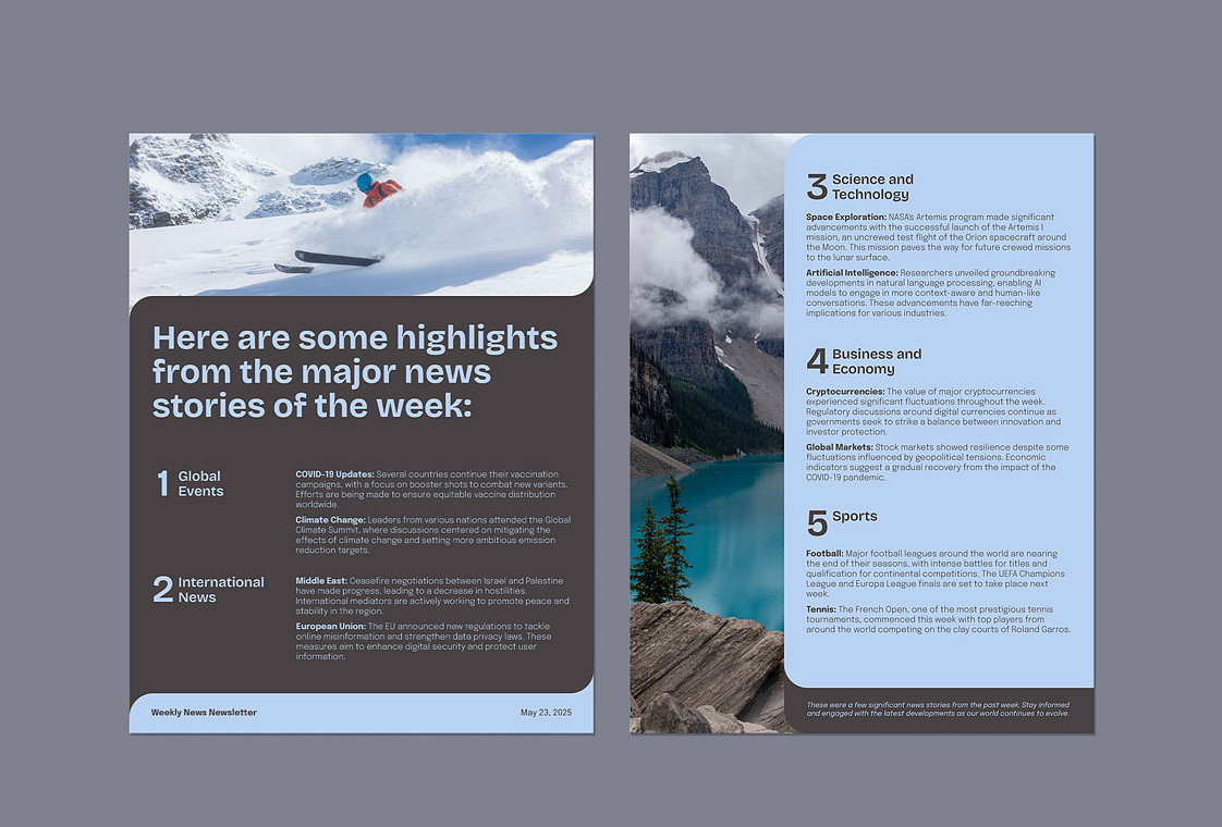 Newsletter Design Variety Templates | Renderforest