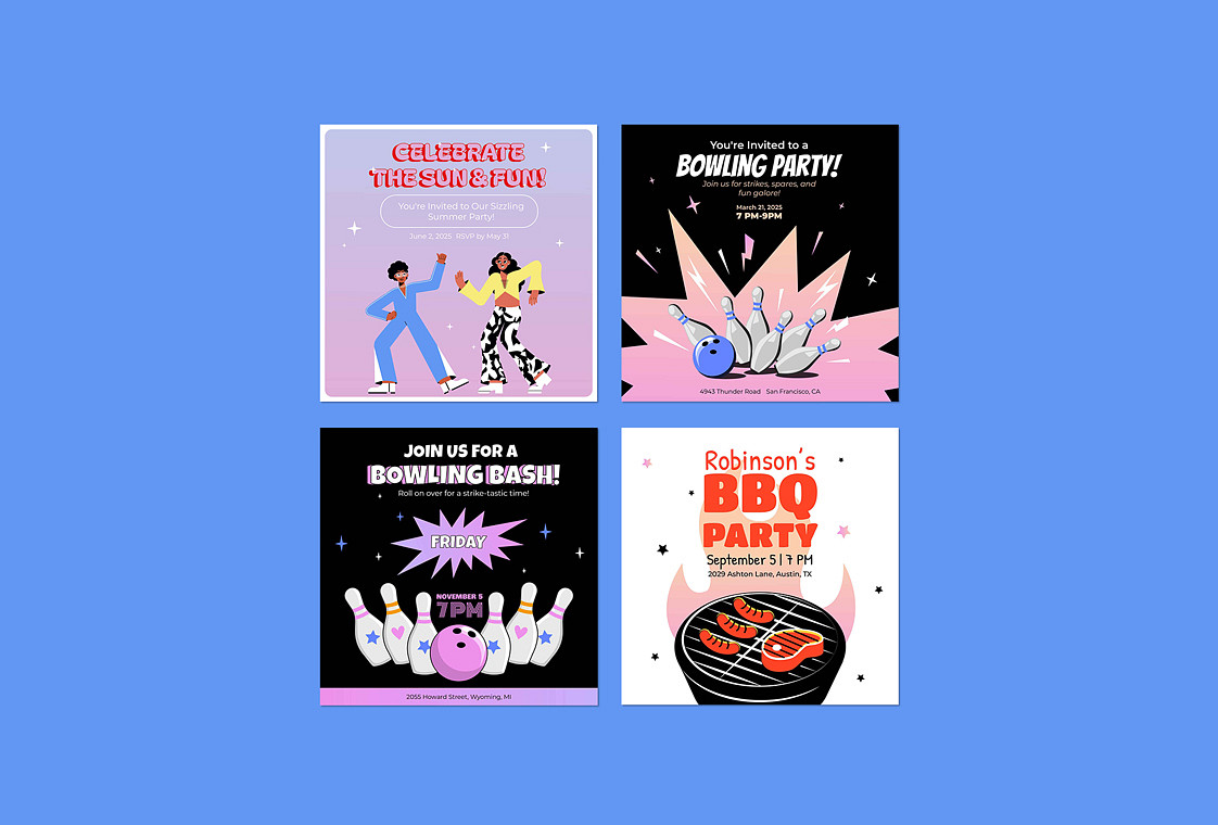 Fun Party Invitation Templates | Renderforest