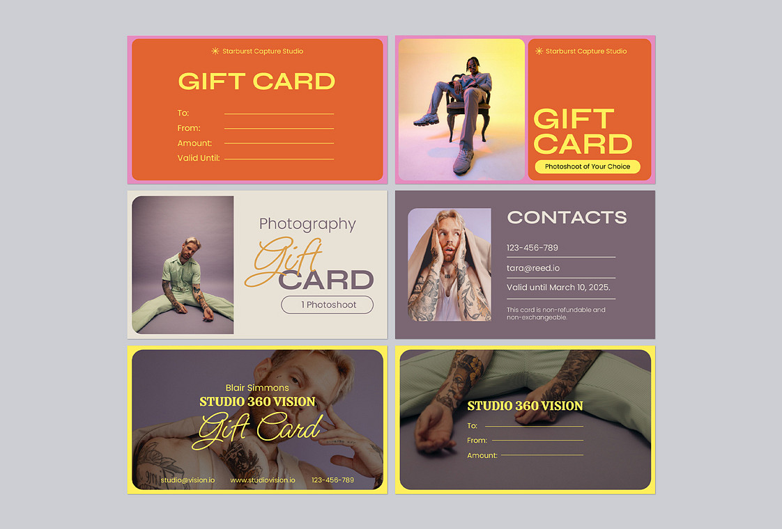 Photographer's Gift Card Collection | Renderforest