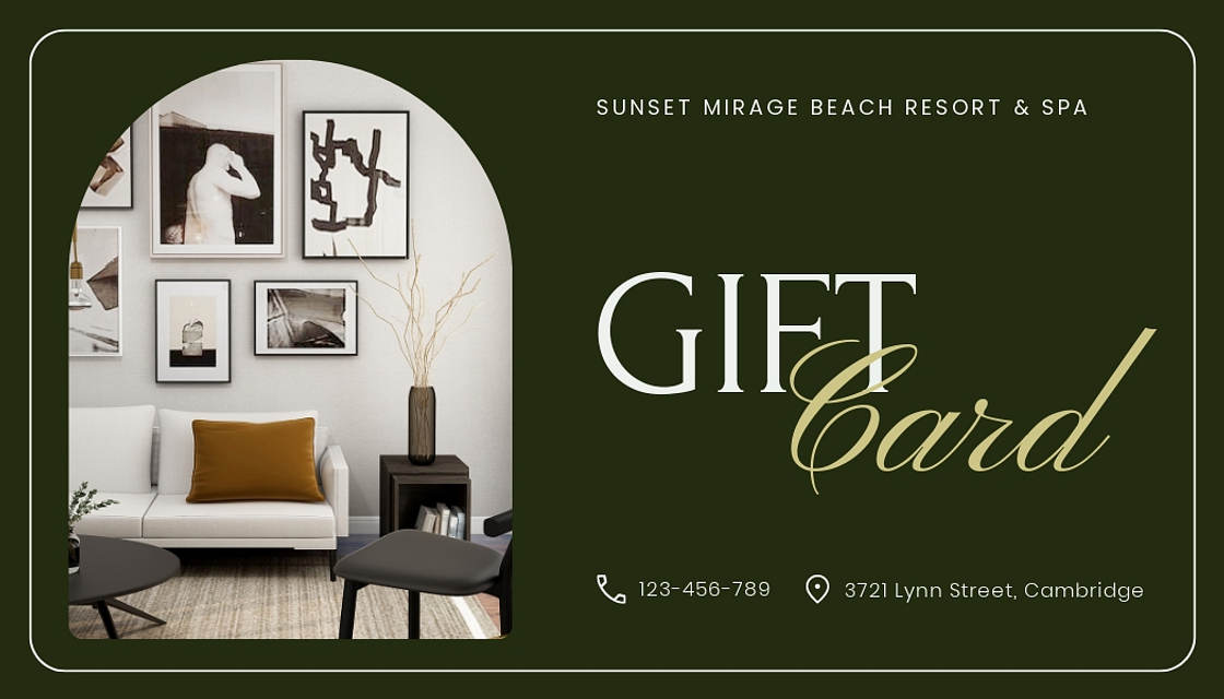 Hotel and Wellness Gift Card Selection | Renderforest