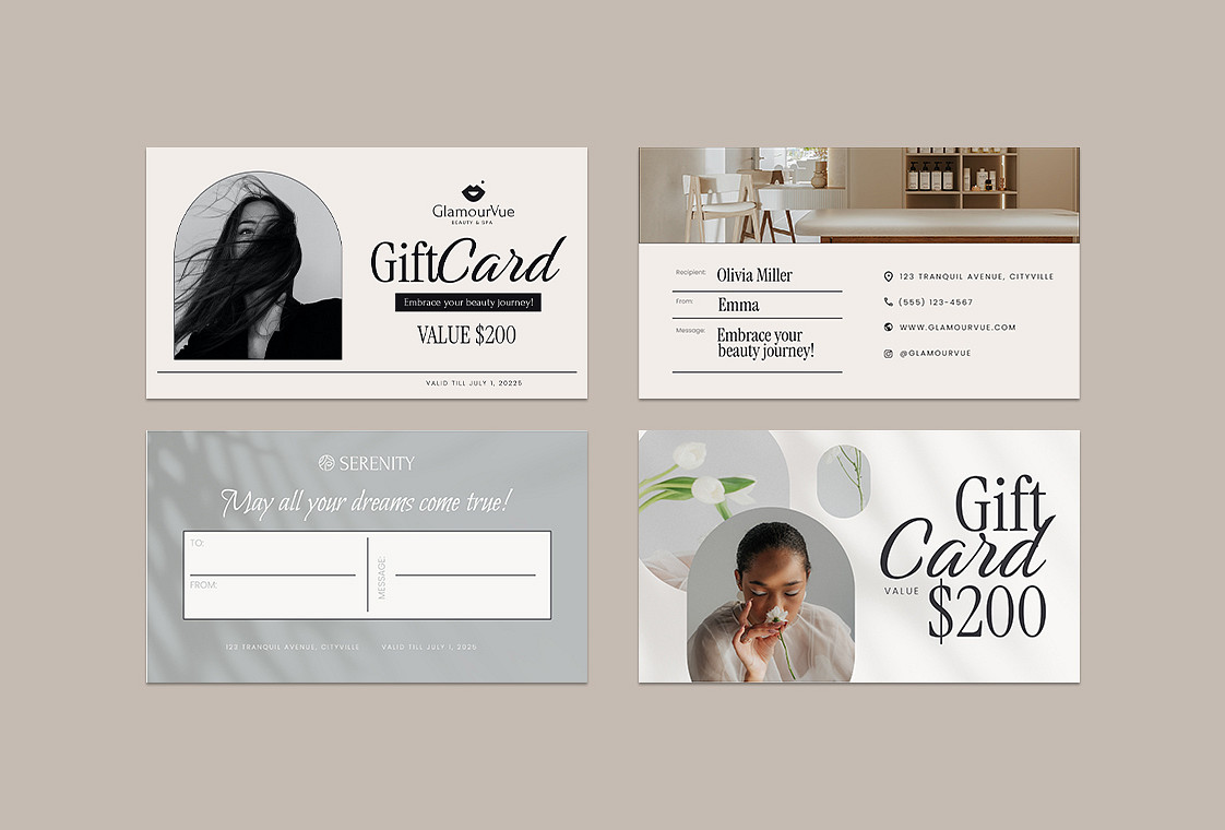Beauty and Spa Gift Cards | Renderforest