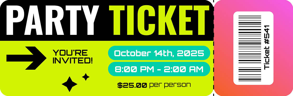 Vibrant Party Tickets | Renderforest