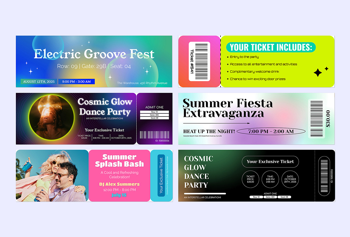 Vibrant Party Tickets | Renderforest