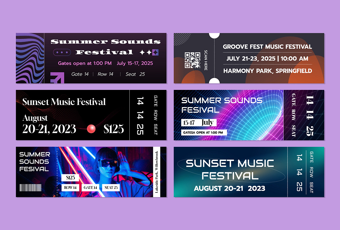 Ultimate Festival Ticket Combo Pack | Renderforest