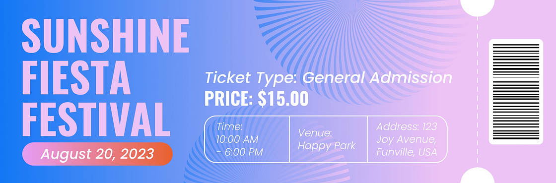 Festival Ticket Variety | Renderforest