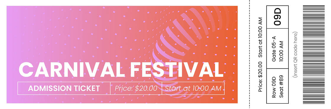 Festival Ticket Variety | Renderforest