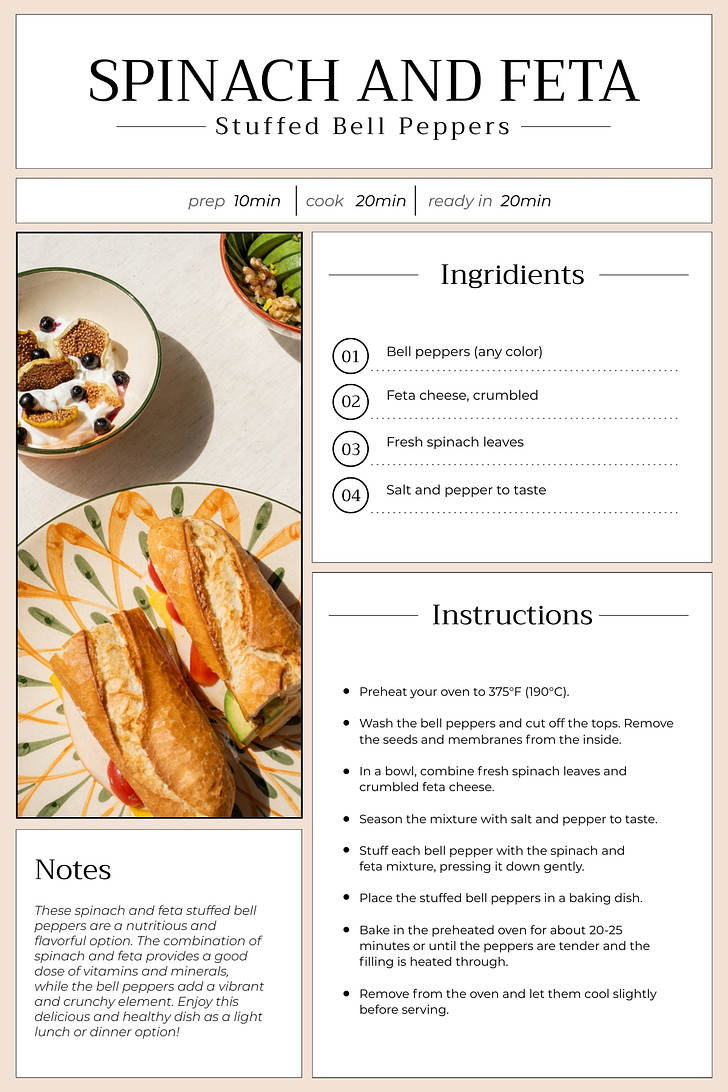 Balanced Bites Recipe Cards | Renderforest