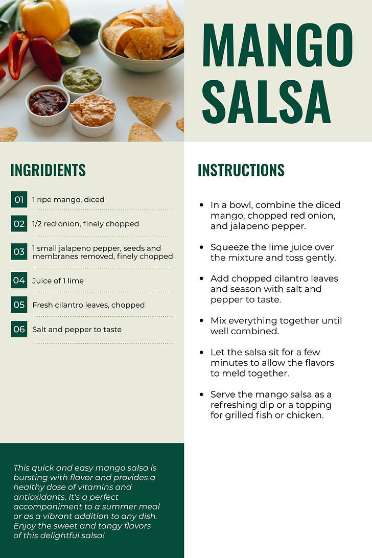 Balanced Bites Recipe Cards | Renderforest