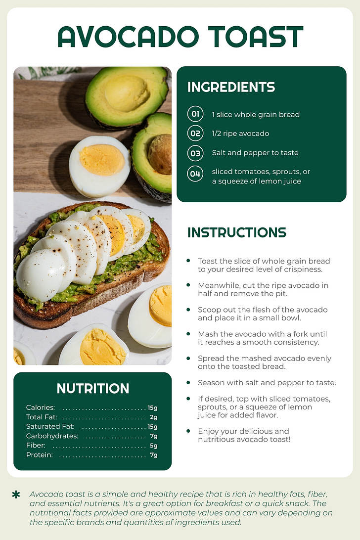 Balanced Bites Recipe Cards | Renderforest