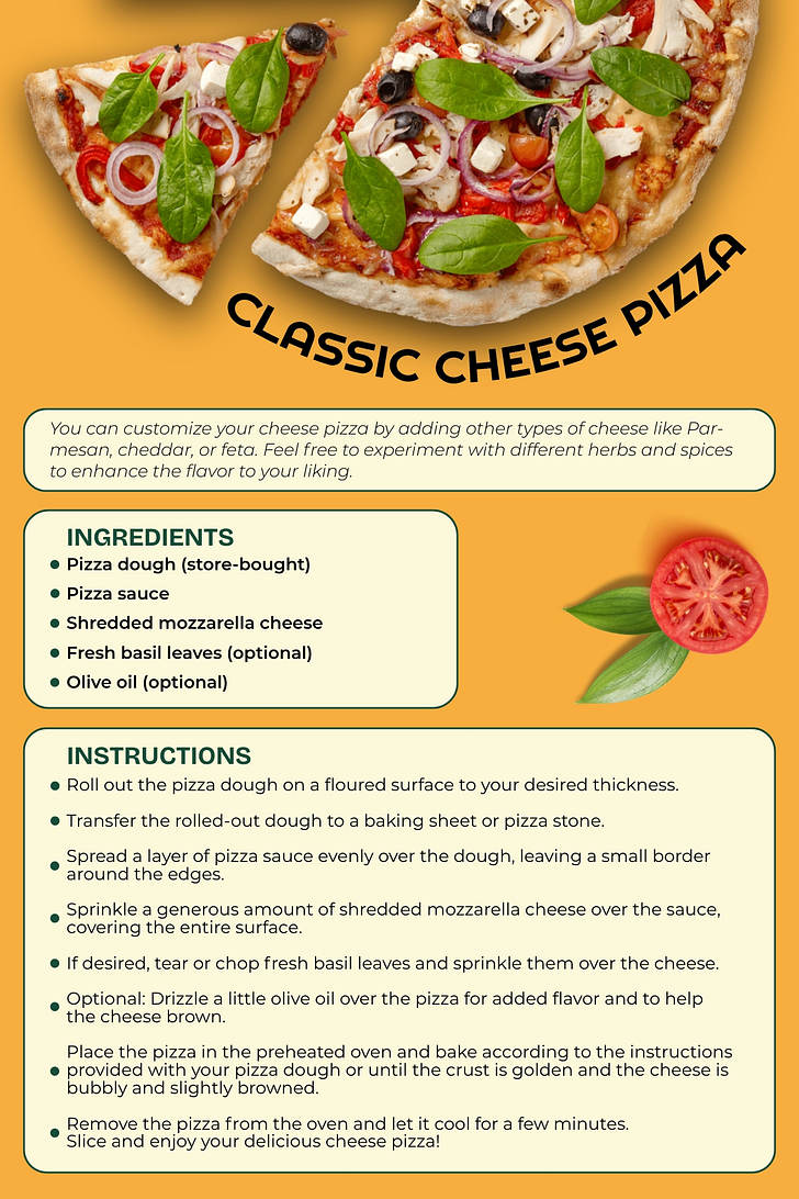 Pizza & Burger Recipe Cards | Renderforest