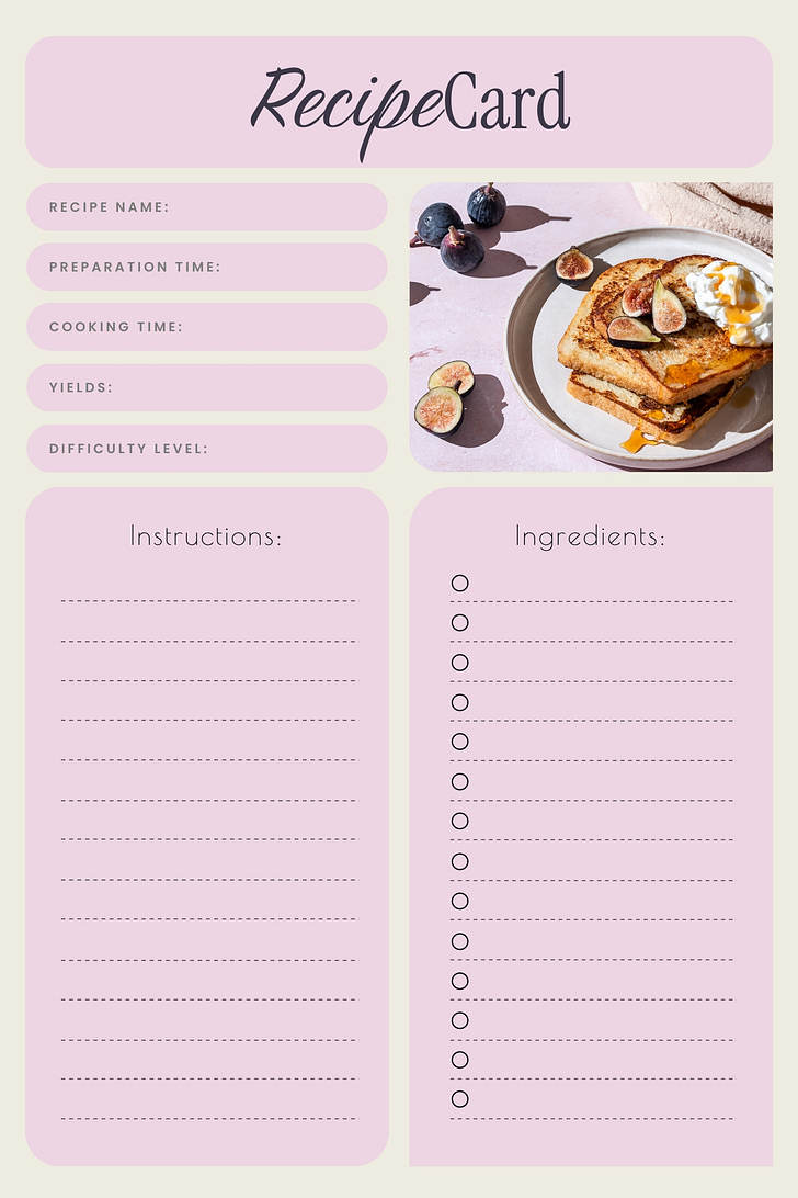 Simple Savor Recipe Cards | Renderforest