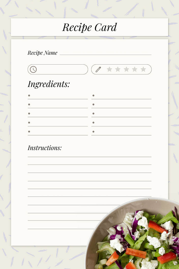 Simple Savor Recipe Cards | Renderforest