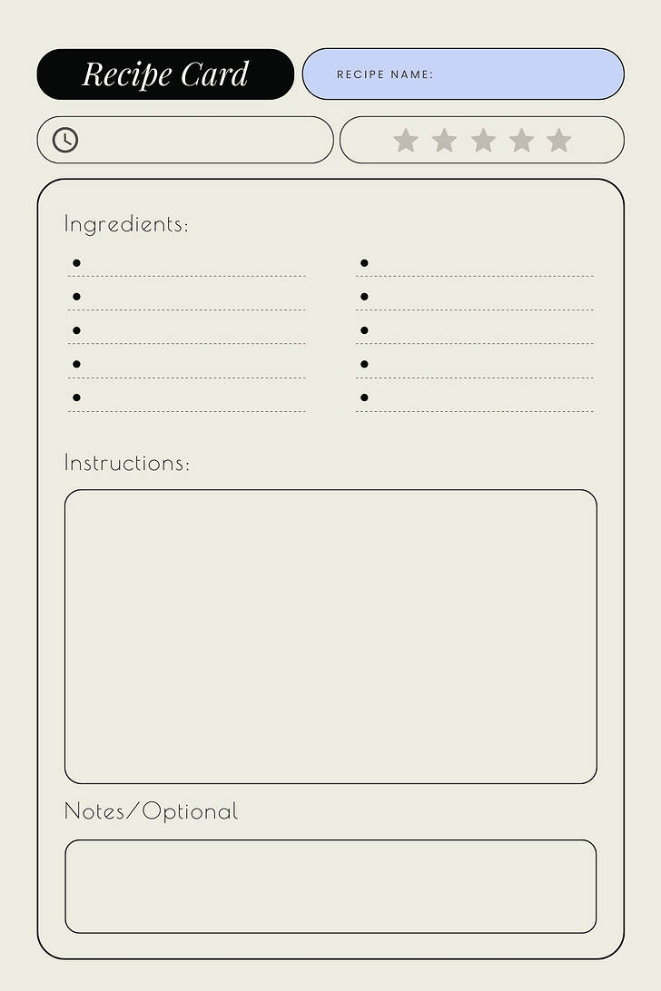Simple Savor Recipe Cards | Renderforest