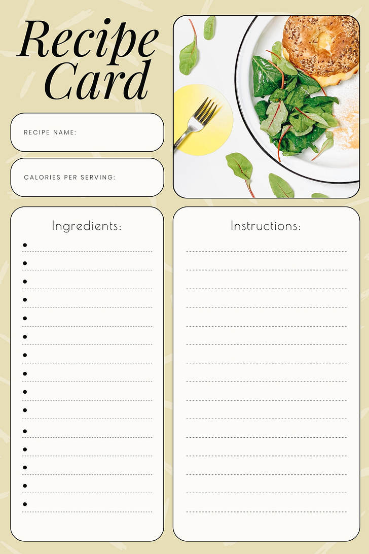 Simple Savor Recipe Cards | Renderforest