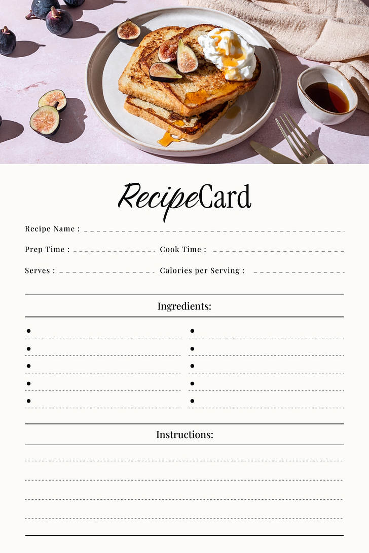 Simple Savor Recipe Cards | Renderforest