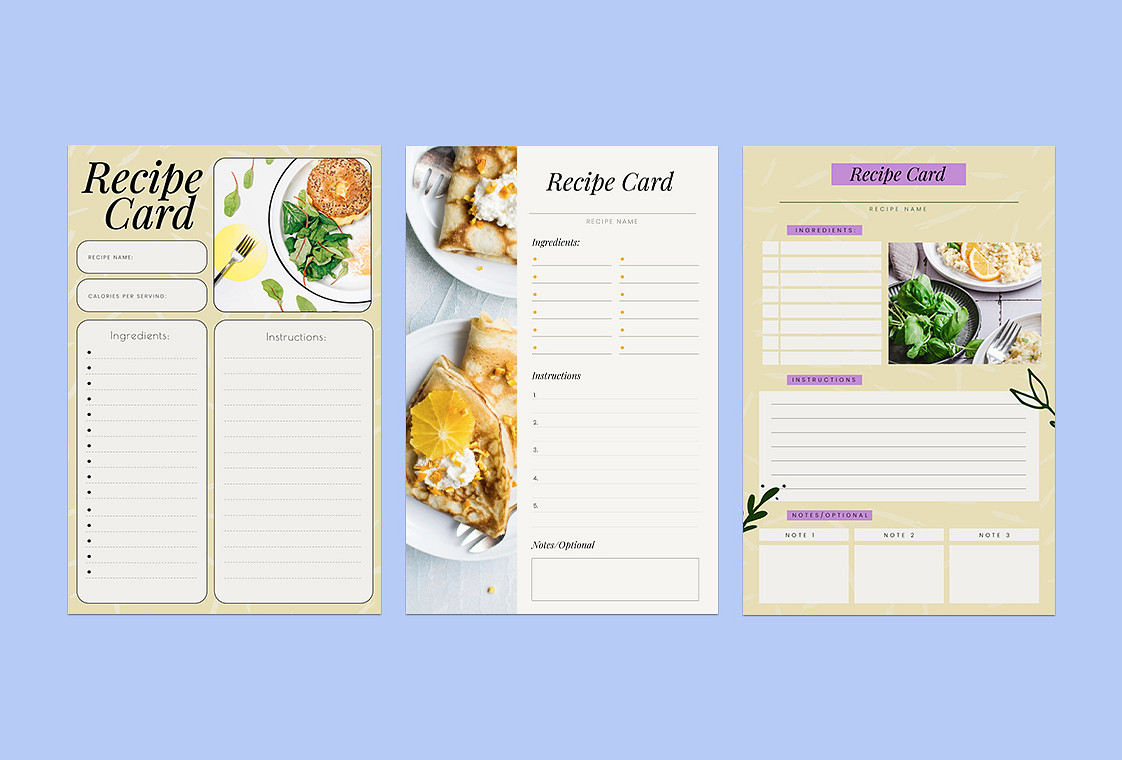 Simple Savor Recipe Cards | Renderforest