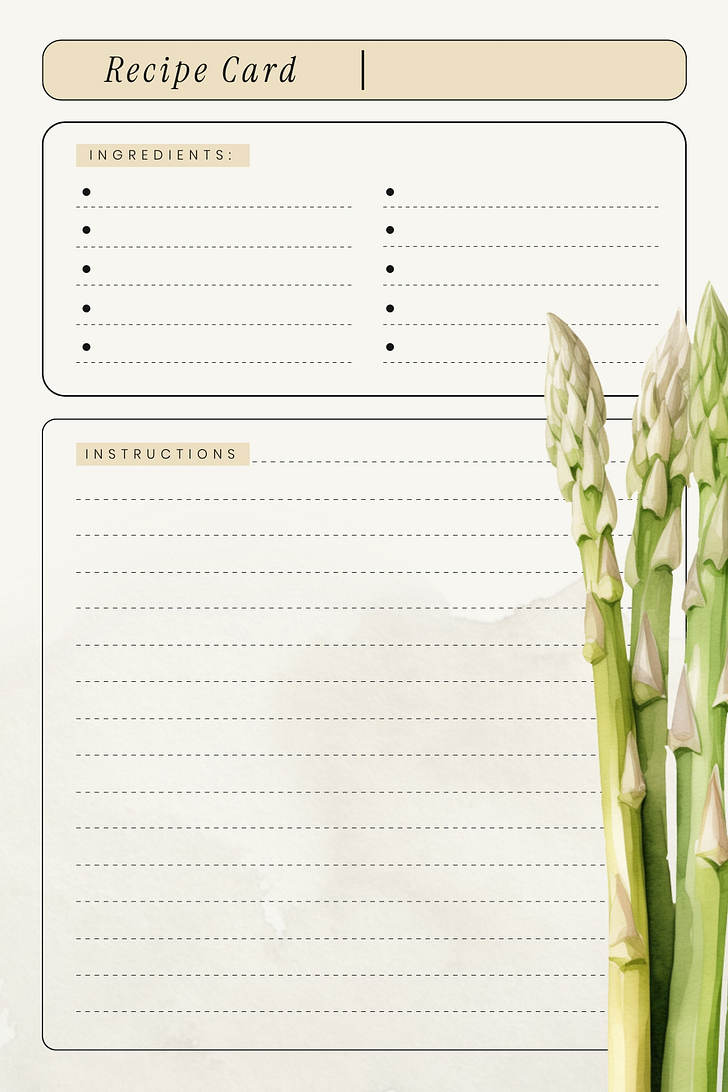 Illustrated Recipe Card Templates | Renderforest