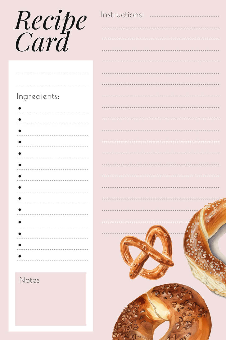 Illustrated Recipe Card Templates | Renderforest