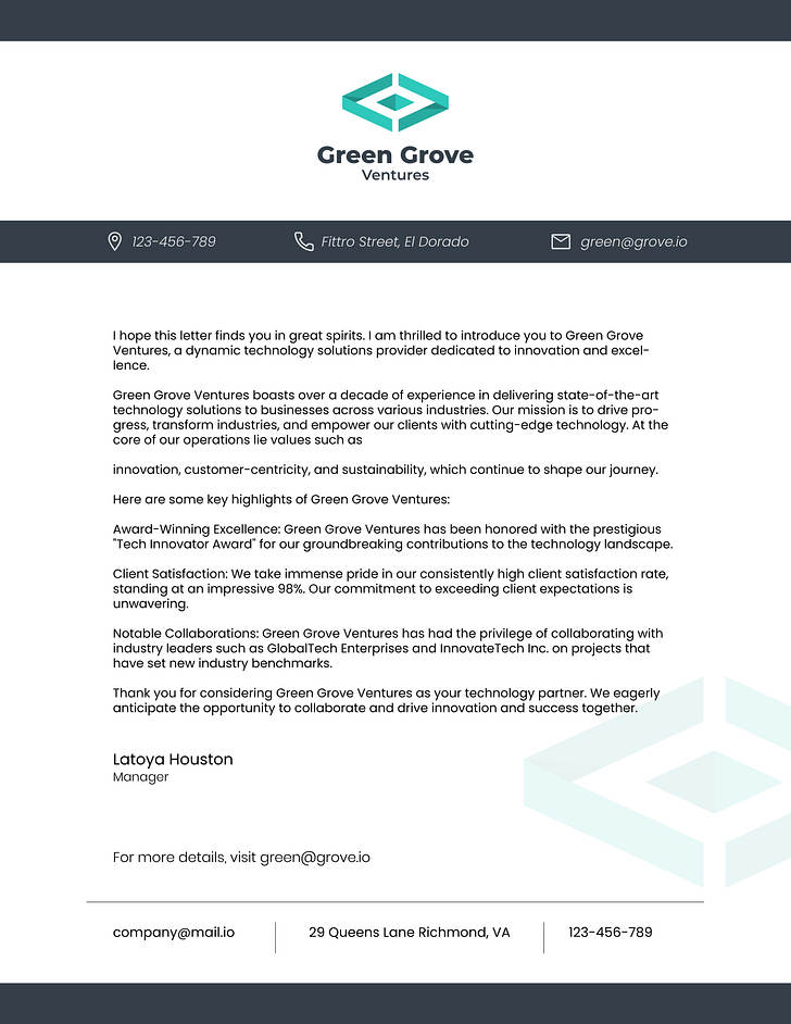 Corporate Letterhead Templates | Renderforest