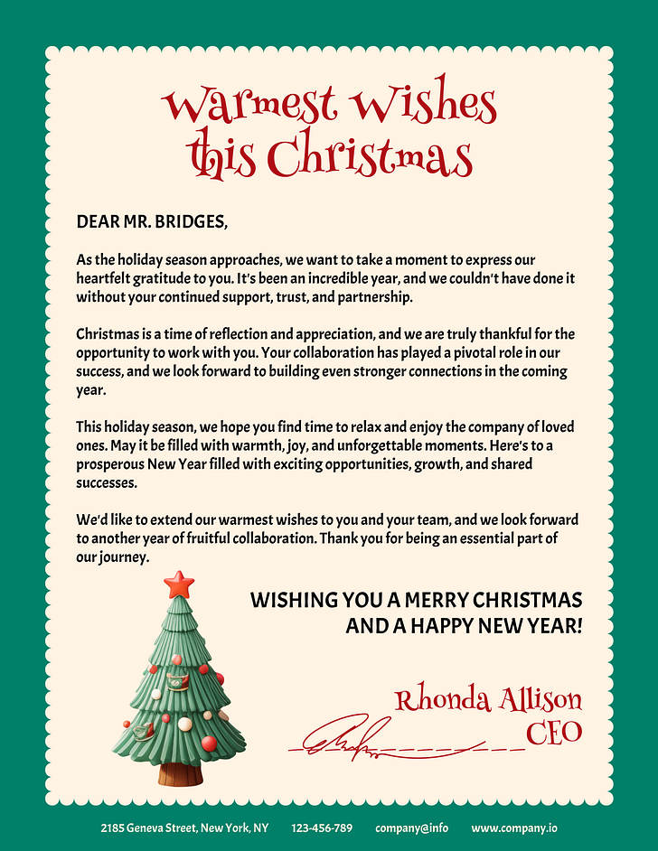 Festive Christmas Letterheads | Renderforest