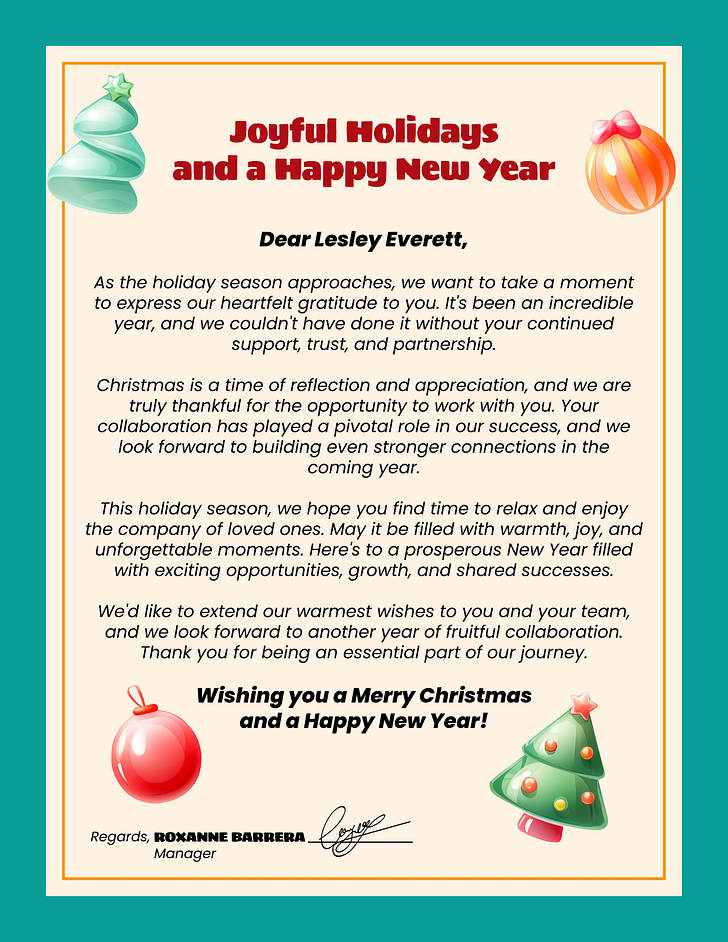 Festive Christmas Letterheads | Renderforest