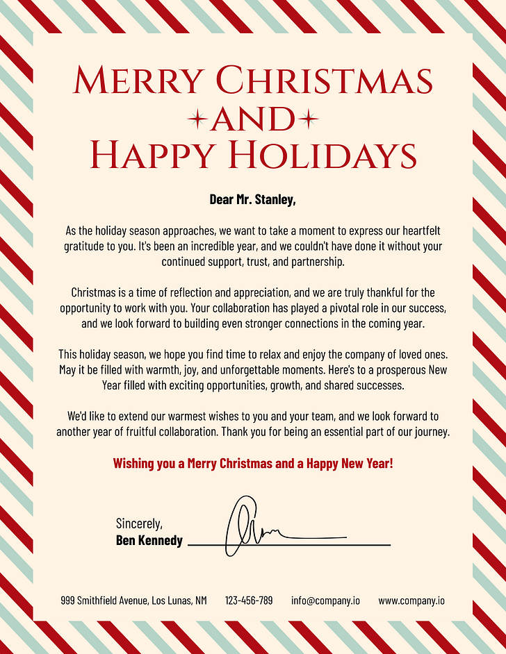 Festive Christmas Letterheads | Renderforest