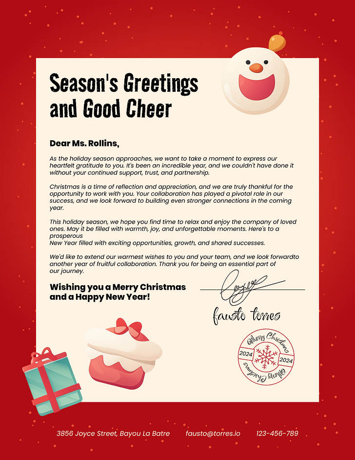 Festive Christmas Letterheads | Renderforest