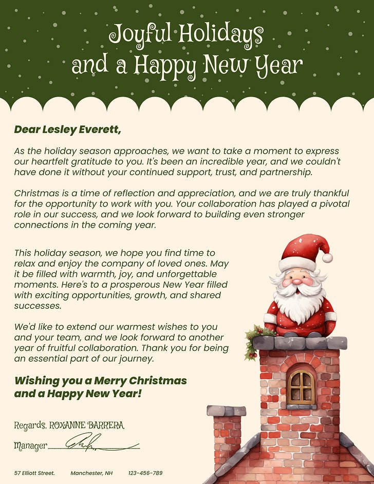 Festive Christmas Letterheads | Renderforest