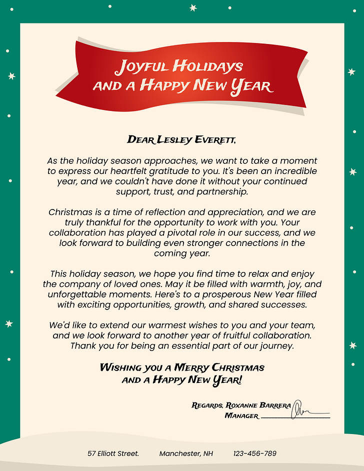 Festive Christmas Letterheads | Renderforest