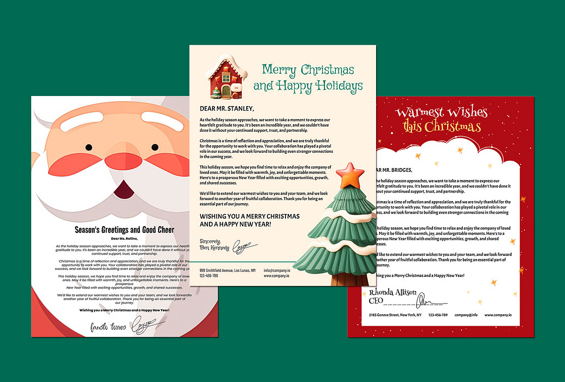 Festive Christmas Letterheads | Renderforest