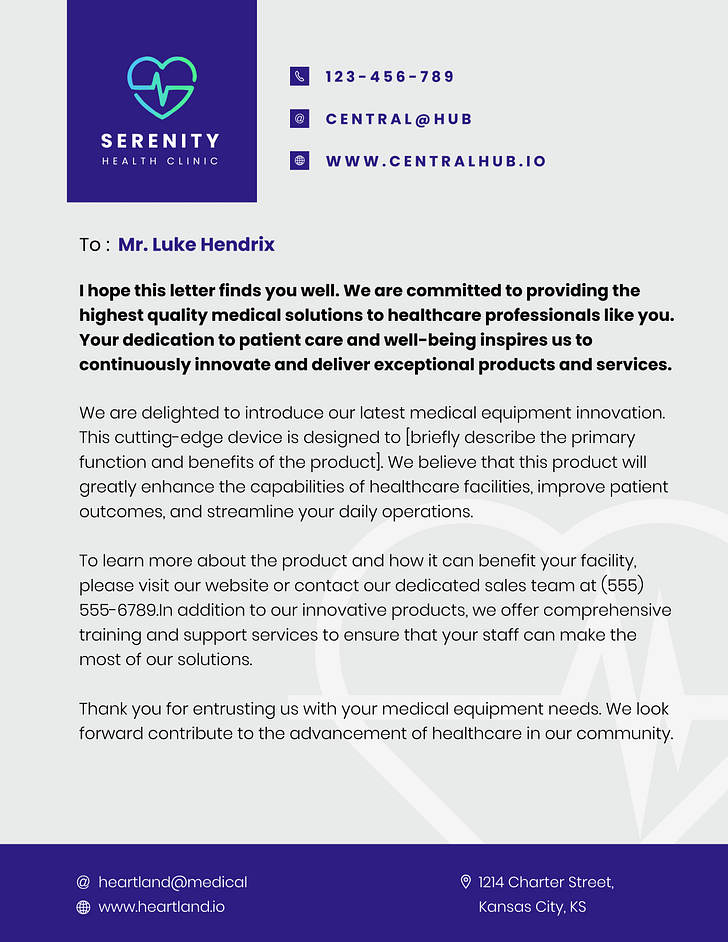 Healthcare Letterhead Templates | Renderforest