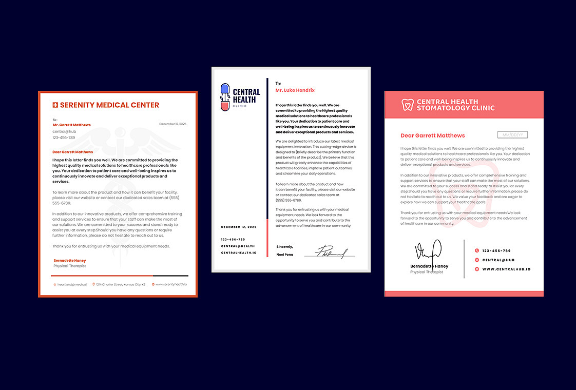 Healthcare Letterhead Templates | Renderforest