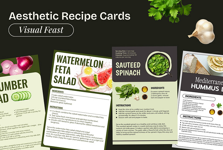Gratis Rezeptkartenvorlagen | Renderforest